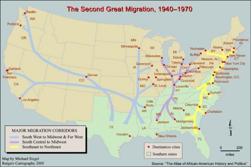 Map Monday: The Second Great African-American Migration - Streets.mn
