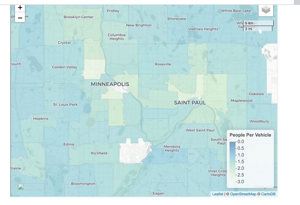 Map Monday: Twin Cities Metro by Cars Per Person - Streets.mn